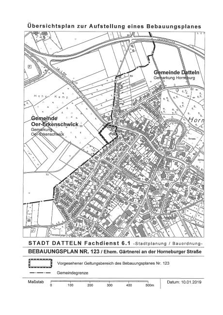 Bebauungsplan Nr. 123 der Stadt Datteln – Ehemalige Gärtnerei an der ...